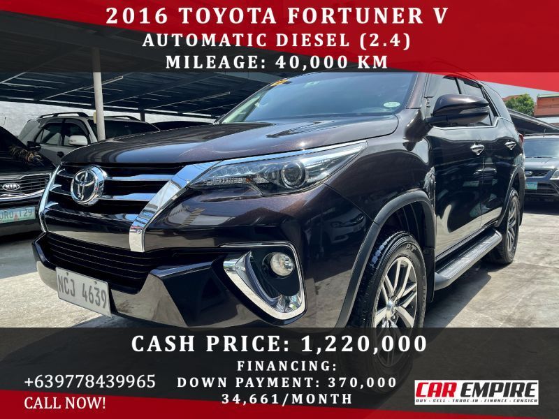 2016 Toyota Fortuner V for sale | 40 000 Km | Automatic transmission ...